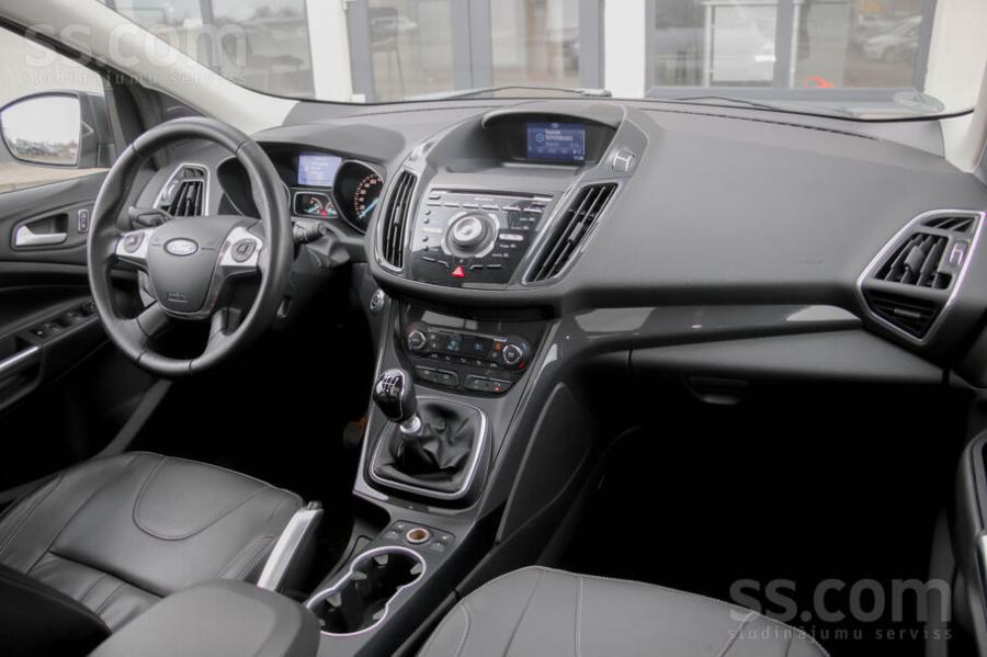 Grey Ford Kuga 2014 in Tukums, with an engine capacity of 2.00 L and mileage of 217 thousand km for 9480 €, photo 17 on AUTOMOTO.COM.LV
