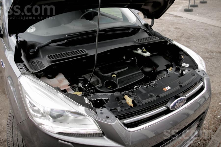 Grey Ford Kuga 2014 in Tukums, with an engine capacity of 2.00 L and mileage of 217 thousand km for 9480 €, photo 32 on AUTOMOTO.COM.LV