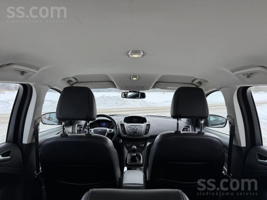 Grey Ford Kuga 2014 in Cesis, with an engine capacity of 1.60 L and mileage of 0 thousand km for 8900 €, photo 14 on AUTOMOTO.COM.LV