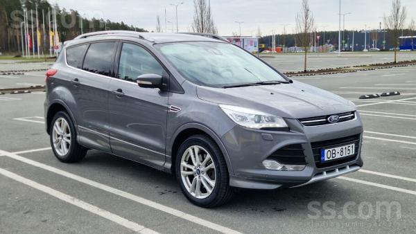 Grey Ford Kuga 2014 in Riga, with an engine capacity of 2.00 L and mileage of 173 thousand km for 9850 €, photo 3 on AUTOMOTO.COM.LV