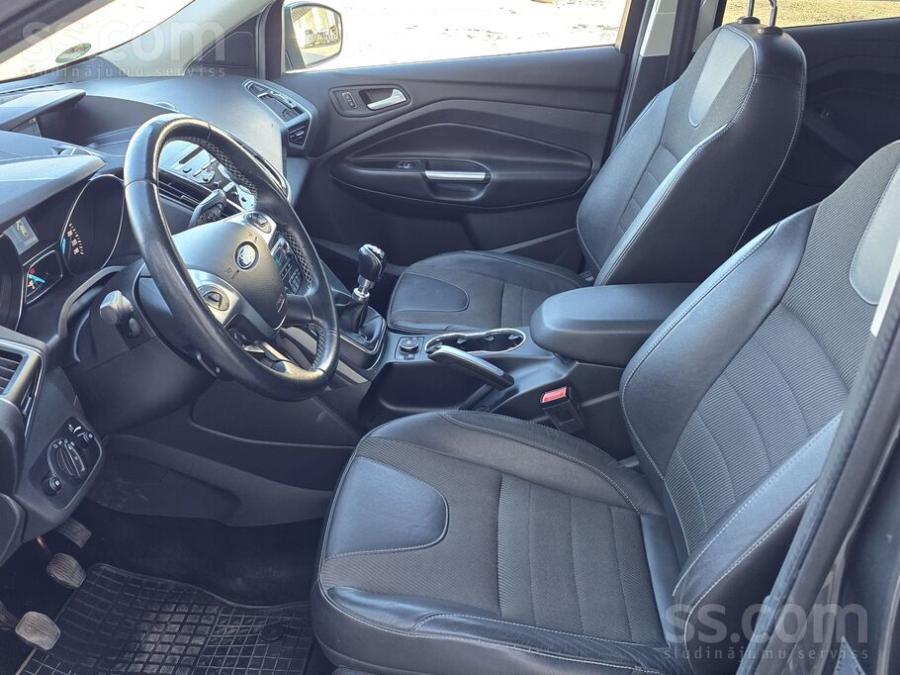 Grey Ford Kuga 2015 in Kuldiga, with an engine capacity of 2.00 L and mileage of 231 thousand km for 9200 €, photo 6 on AUTOMOTO.COM.LV