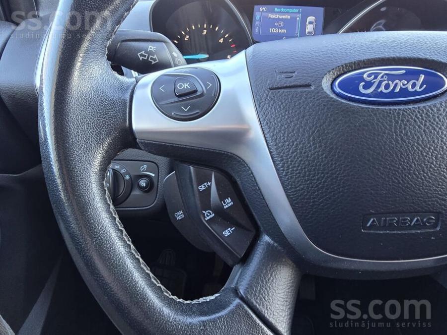 Grey Ford Kuga 2015 in Kuldiga, with an engine capacity of 2.00 L and mileage of 231 thousand km for 9200 €, photo 13 on AUTOMOTO.COM.LV