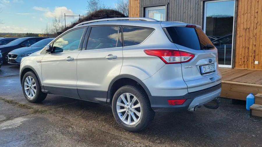 Grey Ford Kuga 2015 in Riga, with an engine capacity of 2.00 L and mileage of 270 thousand km for 7700 €, photo 12 on AUTOMOTO.COM.LV