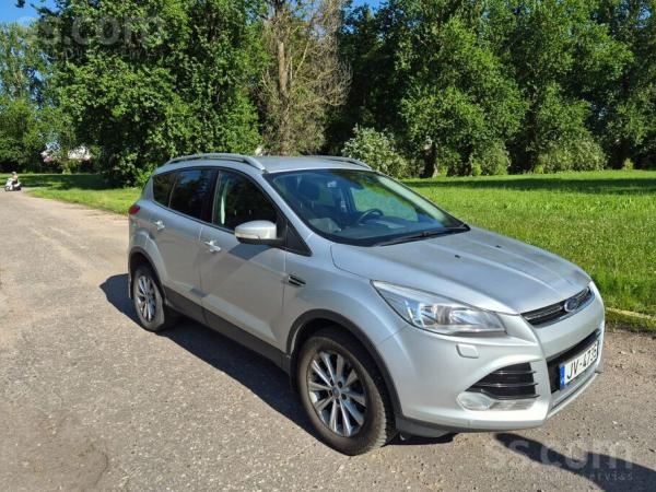 Grey Ford Kuga 2015 in Riga, with an engine capacity of 2.00 L and mileage of 192 thousand km for 6300 €, photo 1 on AUTOMOTO.COM.LV