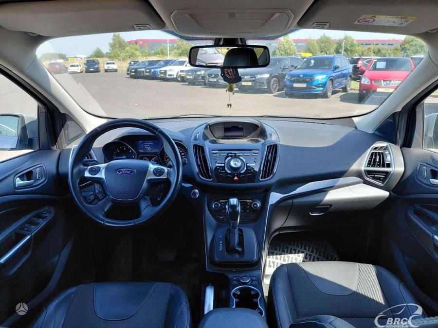 Grey Ford Kuga 2015 in Vilnius, with an engine capacity of 2.00 L and mileage of 221 thousand km for 6900 €, photo 9 on AUTOMOTO.COM.LV