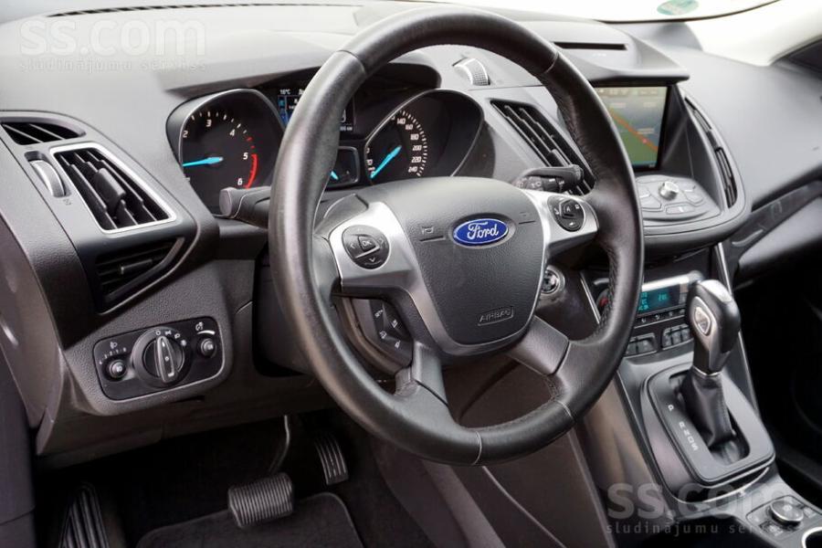 Grey Ford Kuga 2016 in Riga, with an engine capacity of 2.00 L and mileage of 194 thousand km for 8900 €, photo 23 on AUTOMOTO.COM.LV