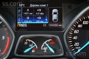 Grey Ford Kuga 2016 in Riga, with an engine capacity of 2.00 L and mileage of 194 thousand km for 8900 €, photo 25 on AUTOMOTO.COM.LV