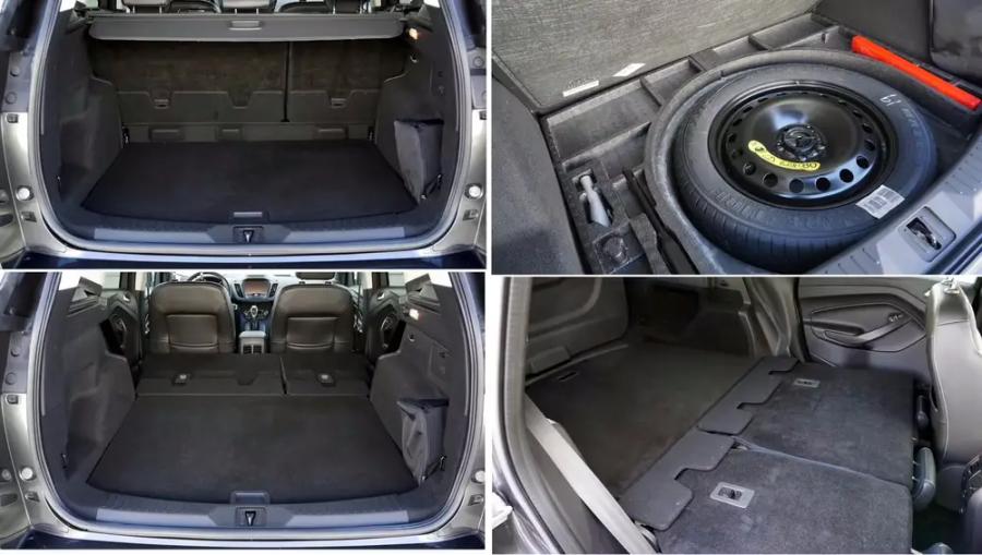 Grey Ford Kuga 2016 in Riga, with an engine capacity of 2.00 L and mileage of 267 thousand km for 10700 €, photo 34 on AUTOMOTO.COM.LV