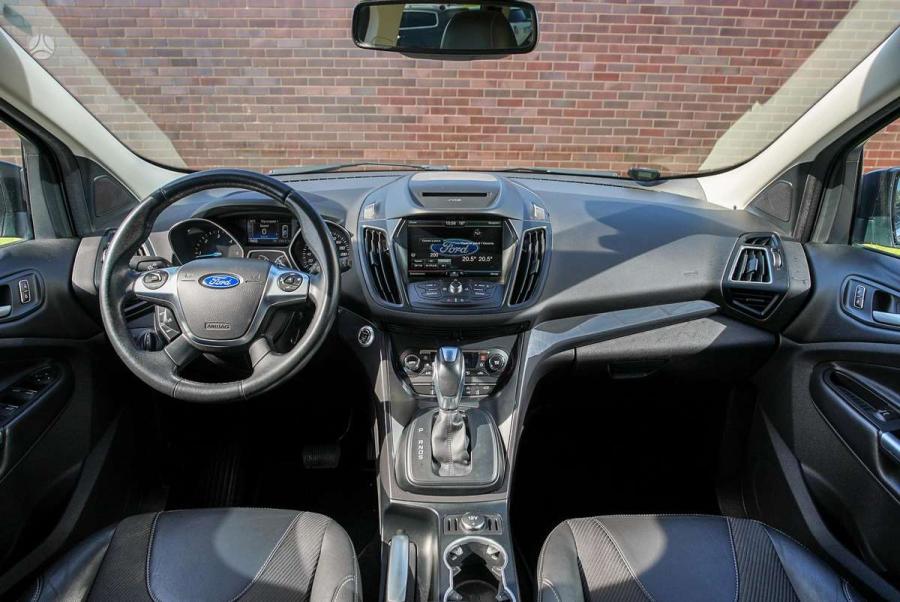 Grey Ford Kuga 2016 in Marijampole, with an engine capacity of 2.00 L and mileage of 236 thousand km for 7750 €, photo 13 on AUTOMOTO.COM.LV