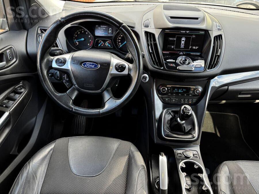 Grey Ford Kuga 2016 in Riga, with an engine capacity of 1.50 L and mileage of 143 thousand km for 8650 €, photo 8 on AUTOMOTO.COM.LV