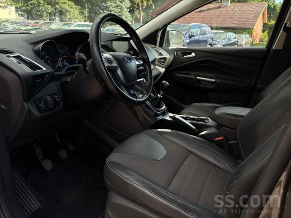 Grey Ford Kuga 2016 in Riga, with an engine capacity of 1.50 L and mileage of 143 thousand km for 8650 €, photo 9 on AUTOMOTO.COM.LV