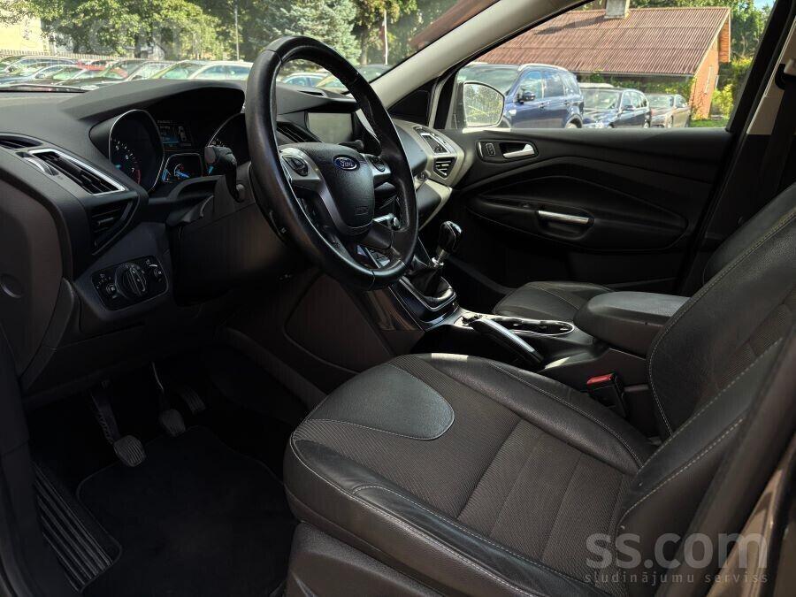 Grey Ford Kuga 2016 in Riga, with an engine capacity of 1.50 L and mileage of 143 thousand km for 8650 €, photo 9 on AUTOMOTO.COM.LV