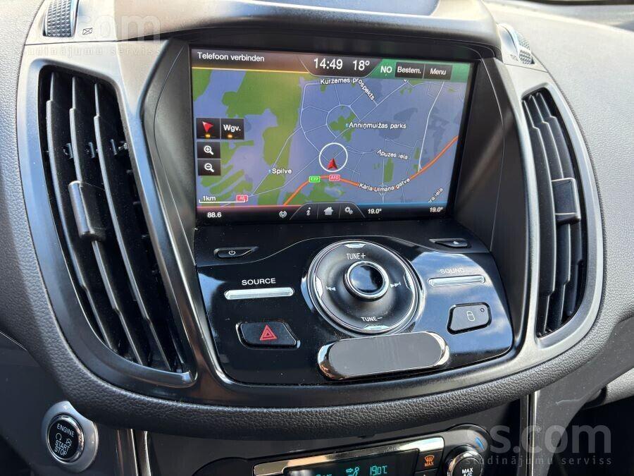 Grey Ford Kuga 2016 in Riga, with an engine capacity of 1.50 L and mileage of 143 thousand km for 8650 €, photo 16 on AUTOMOTO.COM.LV