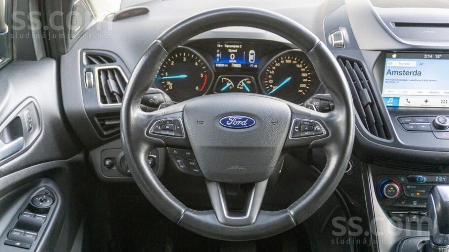 Grey Ford Kuga 2016 in Riga, with an engine capacity of 2.00 L and mileage of 133 thousand km for 10990 €, photo 15 on AUTOMOTO.COM.LV