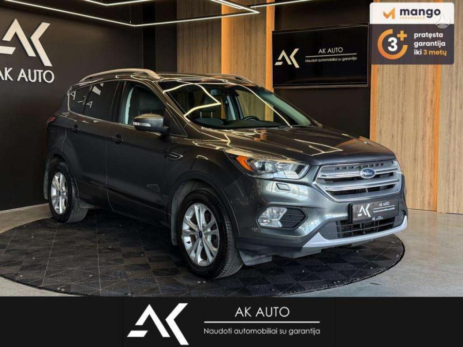 Grey Ford Kuga 2017 in Kaunas, with an engine capacity of 1.50 L and mileage of 195 thousand km for 9490 €, photo 1 on AUTOMOTO.COM.LV