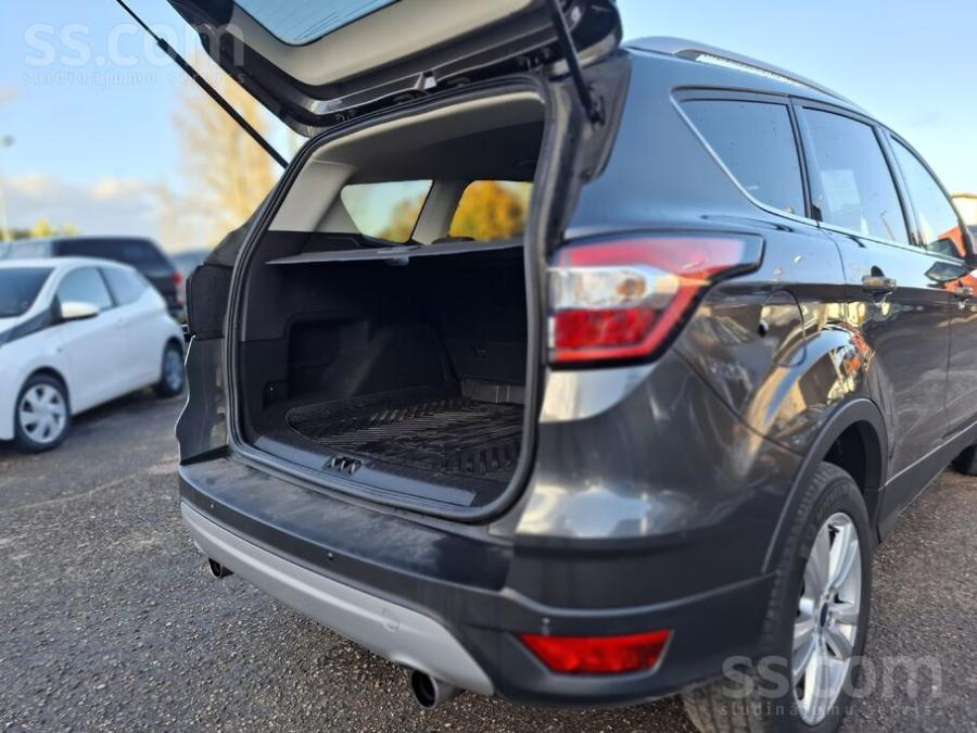 Grey Ford Kuga 2017 in Talsi, with an engine capacity of 1.50 L and mileage of 141 thousand km for 9300 €, photo 28 on AUTOMOTO.COM.LV