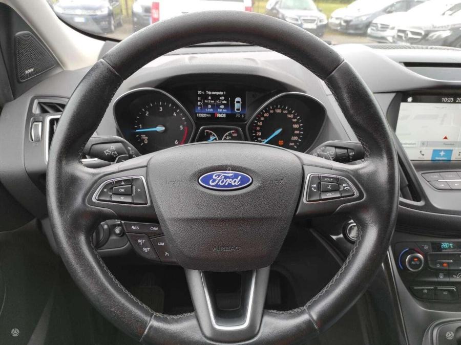 Grey Ford Kuga 2018 in Panevezys, with an engine capacity of 2.00 L and mileage of 125 thousand km for 11500 €, photo 25 on AUTOMOTO.COM.LV