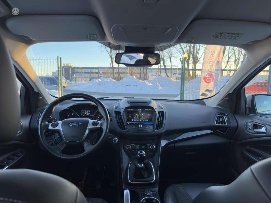 Grey Ford Kuga 2016 in Klaipeda, with an engine capacity of 2.00 L and mileage of 212 thousand km for 7999 €, photo 15 on AUTOMOTO.COM.LV