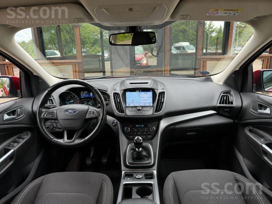 Red Ford Kuga 2018 in Riga, with an engine capacity of 1.50 L and mileage of 156 thousand km for 12700 €, photo 13 on AUTOMOTO.COM.LV