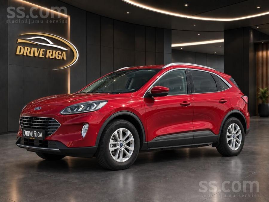 Red Ford Kuga 2021 in Riga, with an engine capacity of 2.50 L and mileage of 89 thousand km for 19300 €, photo 1 on AUTOMOTO.COM.LV