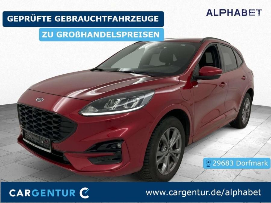 Red Ford Kuga 2023 in Kaunas, with an engine capacity of 2.50 L and mileage of 46 thousand km for 27030 €, photo 1 on AUTOMOTO.COM.LV