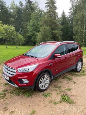 Red Ford Kuga 2018 in Jekabpils, with an engine capacity of 2.00 L and mileage of 96 thousand km for 11000 €, photo  on AUTOMOTO.COM.LV