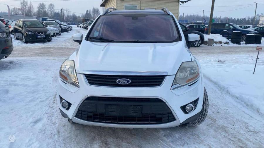 White Ford Kuga 2009 in Panevezys, with an engine capacity of 2.00 L and mileage of 278 thousand km for 3700 €, photo 2 on AUTOMOTO.COM.LV
