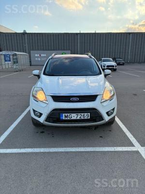 White Ford Kuga 2009 in Riga, with an engine capacity of 2.00 L and mileage of 286 thousand km for 4000 €, photo  on AUTOMOTO.COM.LV