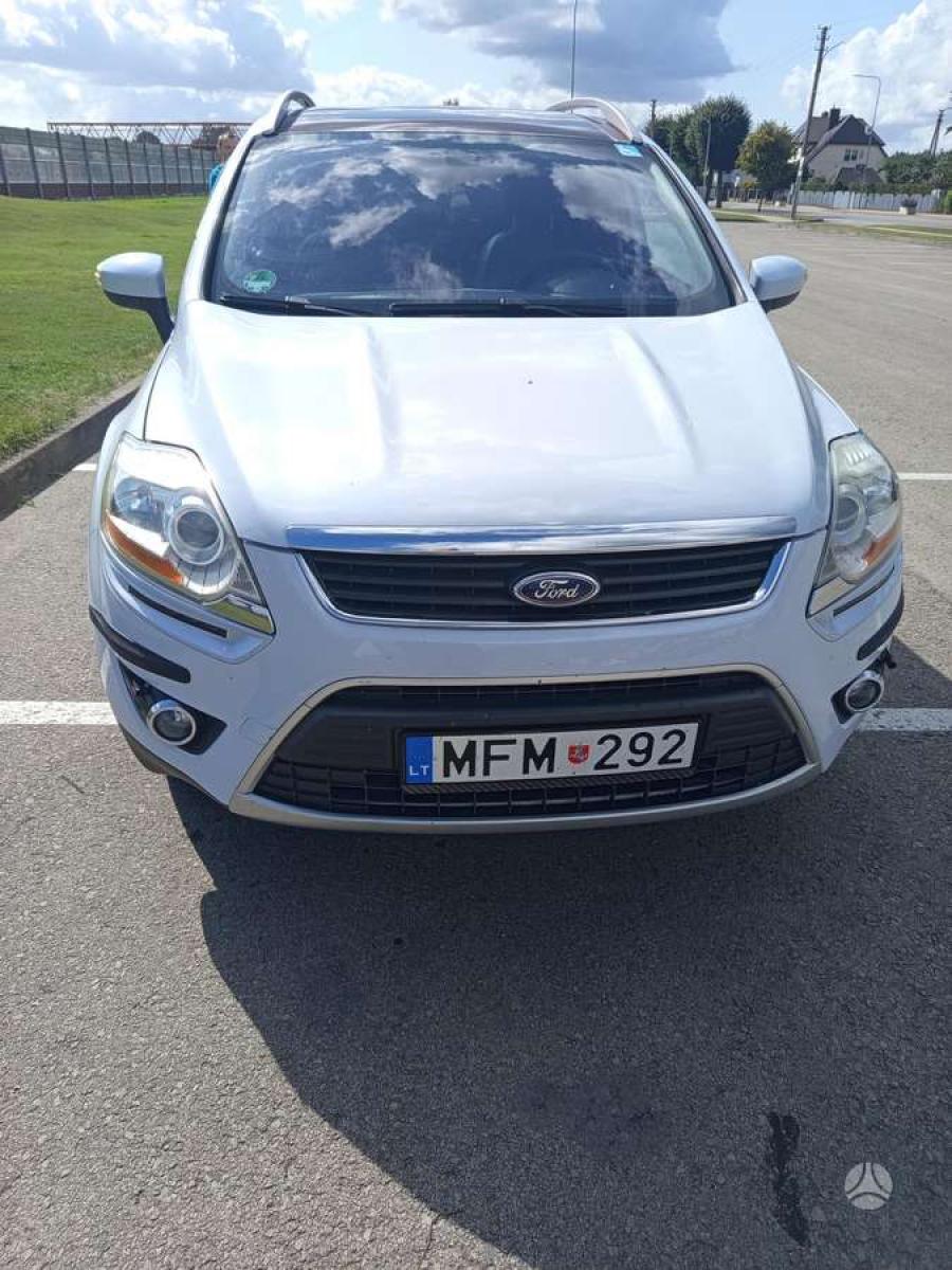 White Ford Kuga 2009 in Kazlu Ruda, with an engine capacity of 2.00 L and mileage of 277 thousand km for 5250 €, photo 1 on AUTOMOTO.COM.LV