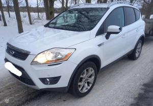 White Ford Kuga 2010 in Panevezys, with an engine capacity of 2.00 L and mileage of 175 thousand km for 3550 €, photo  on AUTOMOTO.COM.LV