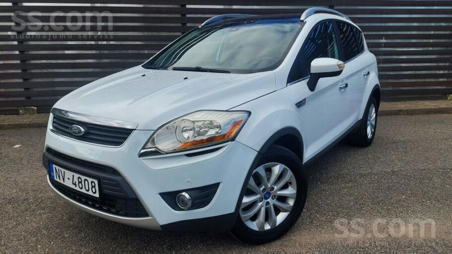 White Ford Kuga 2011 in Riga, with an engine capacity of 2.00 L and mileage of 262 thousand km for 6400 €, photo 3 on AUTOMOTO.COM.LV