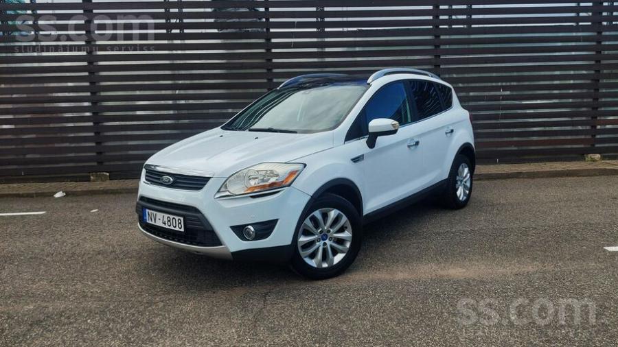 White Ford Kuga 2011 in Riga, with an engine capacity of 2.00 L and mileage of 262 thousand km for 6400 €, photo 19 on AUTOMOTO.COM.LV