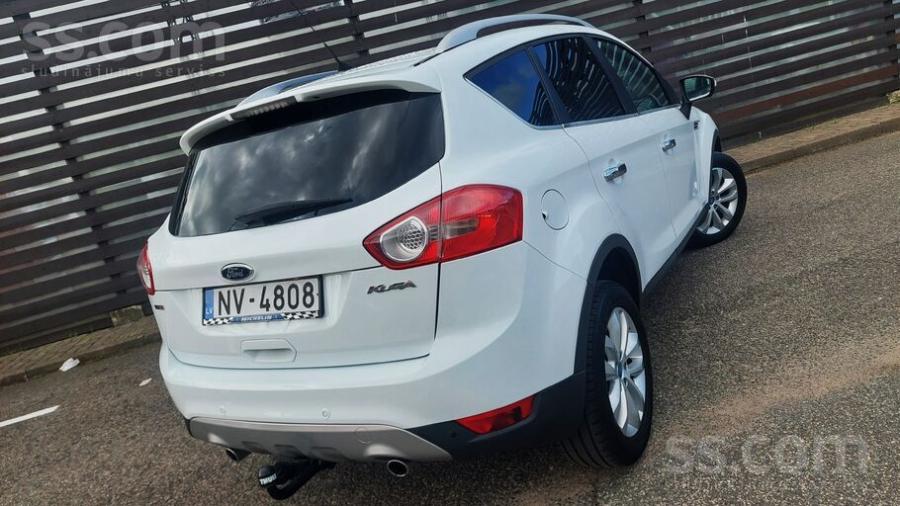 White Ford Kuga 2011 in Riga, with an engine capacity of 2.00 L and mileage of 262 thousand km for 6400 €, photo 31 on AUTOMOTO.COM.LV