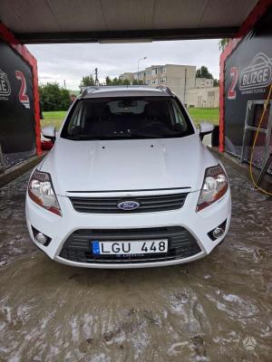 White Ford Kuga 2011 in Mazeikiai, with an engine capacity of 2.00 L and mileage of 294 thousand km for 5100 €, photo 5 on AUTOMOTO.COM.LV