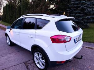 White Ford Kuga 2011 in Mazeikiai, with an engine capacity of 2.00 L and mileage of 246 thousand km for 5600 €, photo 8 on AUTOMOTO.COM.LV