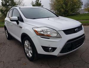 White Ford Kuga 2011 in Siauliai, with an engine capacity of 2.00 L and mileage of 205 thousand km for 4700 €, photo 4 on AUTOMOTO.COM.LV
