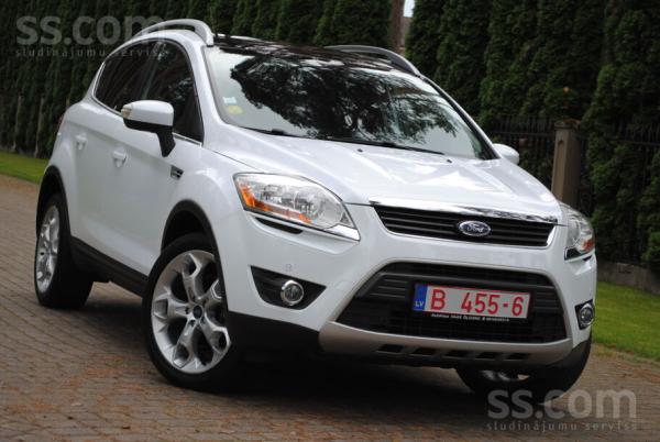 White Ford Kuga 2012 in Riga, with an engine capacity of 2.00 L and mileage of 196 thousand km for 6990 €, photo 4 on AUTOMOTO.COM.LV