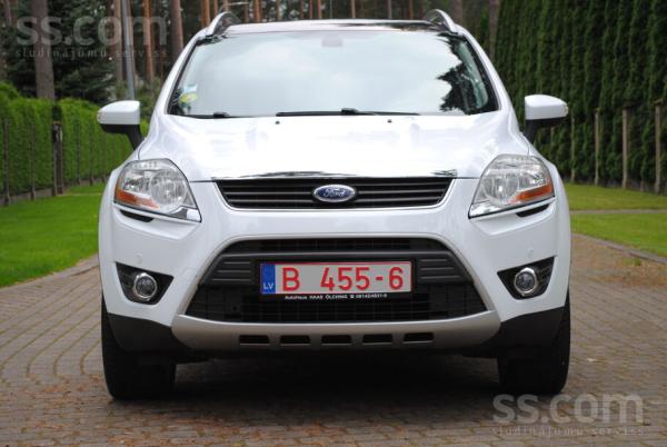 White Ford Kuga 2012 in Riga, with an engine capacity of 2.00 L and mileage of 196 thousand km for 6990 €, photo 6 on AUTOMOTO.COM.LV