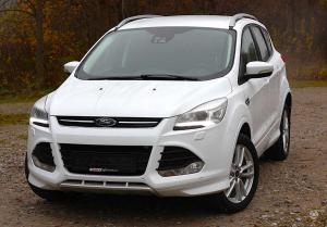 White Ford Kuga 2014 in Kretinga, with an engine capacity of 2.00 L and mileage of 154 thousand km for 8999 €, photo 2 on AUTOMOTO.COM.LV