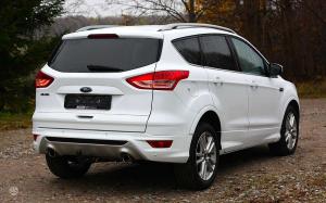 White Ford Kuga 2014 in Kretinga, with an engine capacity of 2.00 L and mileage of 154 thousand km for 8999 €, photo 12 on AUTOMOTO.COM.LV