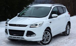 White Ford Kuga 2014 in Petrikaiciai, with an engine capacity of 2.00 L and mileage of 154 thousand km for 8499 €, photo  on AUTOMOTO.COM.LV