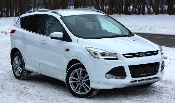 White Ford Kuga 2014 in Petrikaiciai, with an engine capacity of 2.00 L and mileage of 154 thousand km for 8499 €, photo 6 on AUTOMOTO.COM.LV