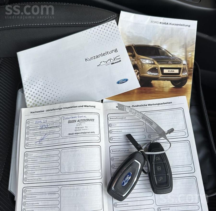 White Ford Kuga 2014 in Tukums, with an engine capacity of 2.00 L and mileage of 151 thousand km for 8990 €, photo 35 on AUTOMOTO.COM.LV