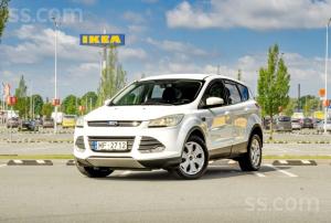 White Ford Kuga 2014 in Riga, with an engine capacity of 2.00 L and mileage of 254 thousand km for 7790 €, photo  on AUTOMOTO.COM.LV