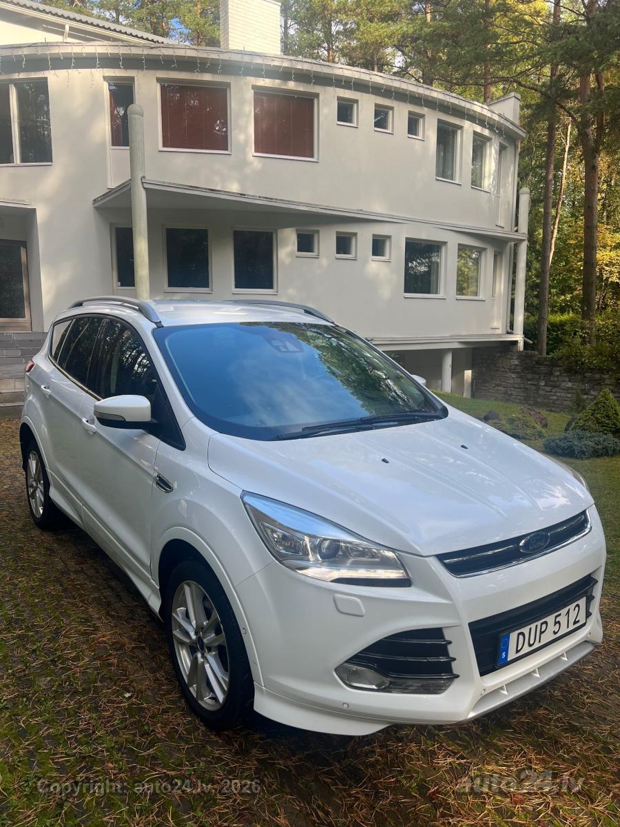 Balts Ford Kuga 2014 Pērnava, ar dzinēja tilpumu 2.00 L un nobraukumu 104 tūkst. km par 11999 €, foto 1 vietnē AUTOMOTO.COM.LV