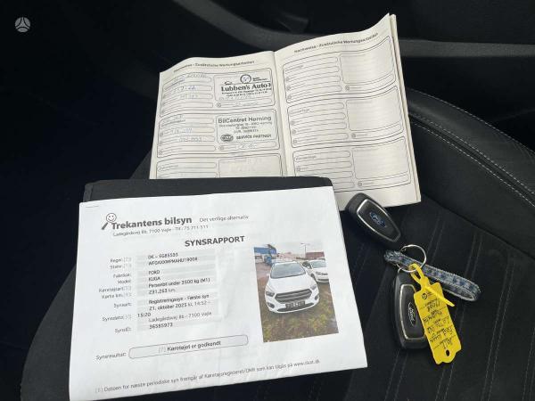 White Ford Kuga 2017 in Marijampole, with an engine capacity of 2.00 L and mileage of 232 thousand km for 10950 €, photo 11 on AUTOMOTO.COM.LV