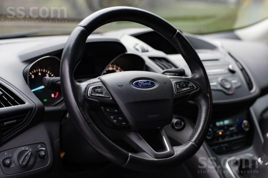 White Ford Kuga 2017 in Riga, with an engine capacity of 1.50 L and mileage of 165 thousand km for 11990 €, photo 12 on AUTOMOTO.COM.LV