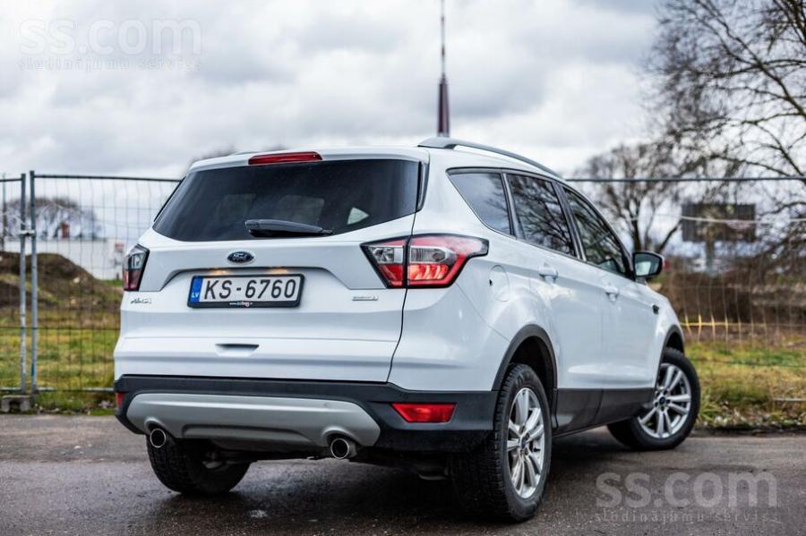 White Ford Kuga 2017 in Riga, with an engine capacity of 1.50 L and mileage of 165 thousand km for 11990 €, photo 7 on AUTOMOTO.COM.LV