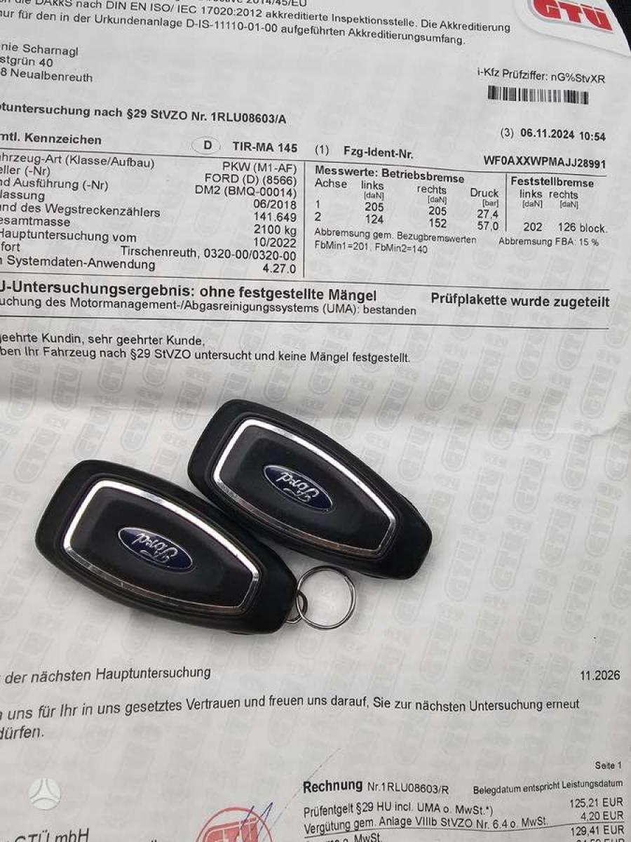 White Ford Kuga 2018 in Ukmerge, with an engine capacity of 1.50 L and mileage of 168 thousand km for 8900 €, photo 18 on AUTOMOTO.COM.LV