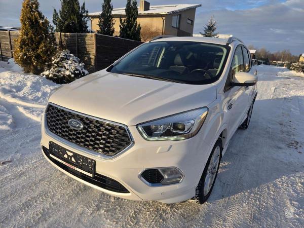 White Ford Kuga 2018 in Siauliai, with an engine capacity of 1.50 L and mileage of 163 thousand km for 13550 €, photo 2 on AUTOMOTO.COM.LV